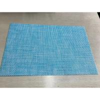 China Light Blue Textilene Mesh Fabric 4x4 Woven 70% PVC 30% Polyester 750gsm for sale