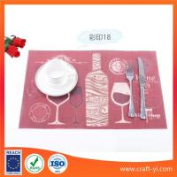 China Restaurant Placemats 45x30 cm Textilene Fabric PVC Coated Eco-Friendly Anti-UV Oilproof for sale