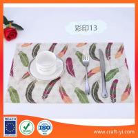 China Restaurant Placemats 45x30cm Textilene Fabric Printing Eco-Friendly PVC Coated Mesh for sale