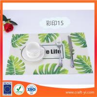China Restaurant Placemats 45x30cm Textilene Fabric Printing Eco-Friendly PVC Coated Mesh for sale