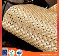 China Golden Color 4x4 Weave Textilene Mesh Fabric 750gsm High Tensile Strength for sale