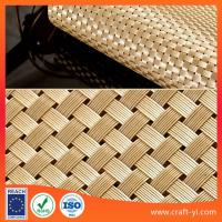 China Golden Color 4x4 Weave Textilene Mesh Fabric 750gsm High Tensile Strength for sale
