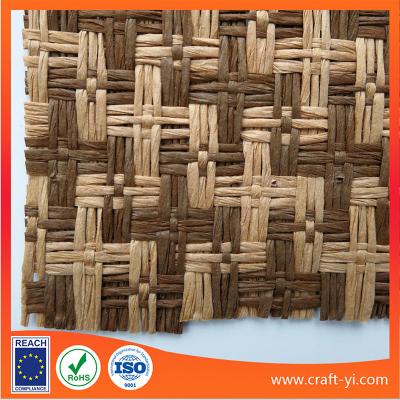 China Natural Woven Straw Fabric Wreath for Hats by the Yard 100% Paper Material 50cm Width for sale