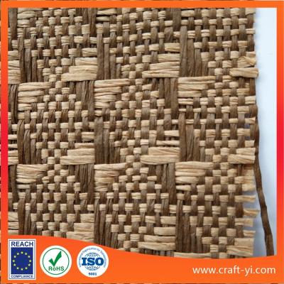 China Natural Straw Woven Kraft Paper Roll 50cm Width Eco Friendly Textile Material for sale