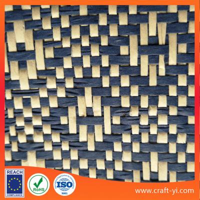 China Plain Weave Natural Straw Fabric Eco-Friendly Paper Mesh Textile 1.2m Width for sale