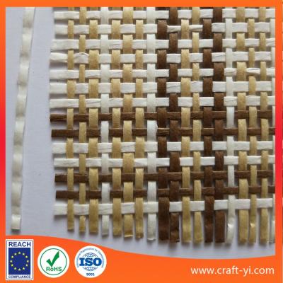 China Straw Hat Fabric Paper Straw Woven Fabric Lala Grass Monofilament Cloth 50m Roll for sale