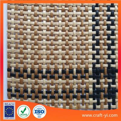 China Straw weaving raw materials paper raffia fabric , straw fabric for bag for sale
