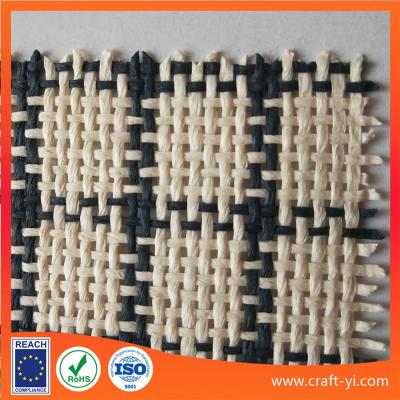 China Eco Friendly Straw Woven Fabric Cloth for Sustainable Plan Weave Paper Textile for sale