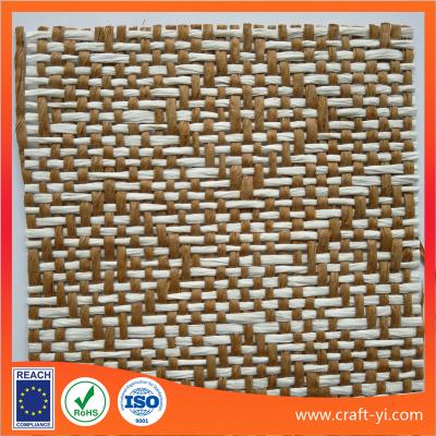 China Woven Papyrus Faux Straw Raffia Fabric Linen Type Cloth for Shoes Handbag Hat 50cm Width for sale