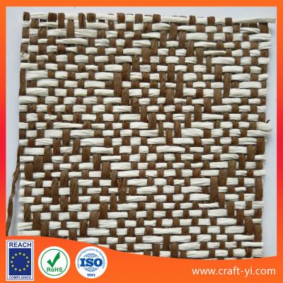China Eco Friendly Natural Raffia Fabric Woven Straw Cloth for Hat Making 50cm Width for sale