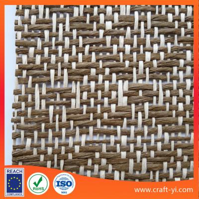 China Raffia Woven Fabric Paper Raffia Material for Sale Natural Straw Textile 50gsm for sale