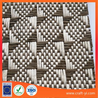 China Natural Raffia Upholstery Fabric Wholesale 54 Inch Wide Woven Textile for sale