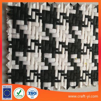 China Ecofriendly Woven Paper Mesh Natural Material White Black Color 50cm Width for sale