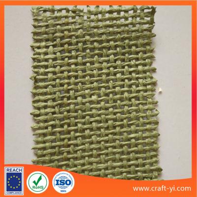 China Natural Woven Paper Mesh Straw Fabric Textile Cloth 50cm Width Eco Friendly for sale
