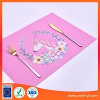 China Textilene Place Mat 300x450 mm Washable Heat Resistant PVC Woven Table Mat for sale