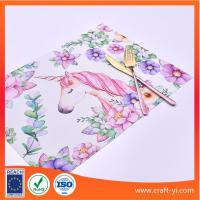 China Textilene Place Mat 300x450 mm Washable Heat Resistant PVC Woven Table Mat for sale