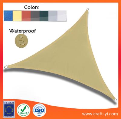 China Waterproof Sun Shade Sail 160 GSM Fabric UV Block Patio Canopy for Garden Outdoor for sale