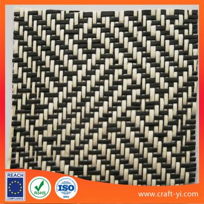 China Natural Straw Fabric Texture Basket Weave Eco Friendly Material 50cm Width for sale