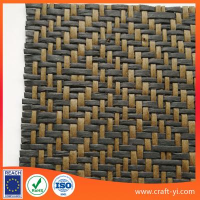 China Eco Friendly Natural Paper Woven Straw Fabric for Bag Hat Shoes Box 50cm Width for sale