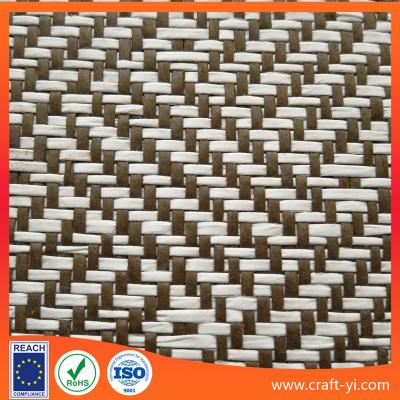 China Eco Friendly Natural Paper Woven Straw Fabric for Decorative Weaving 50cm Width for sale