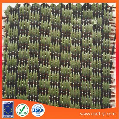 China PP Grass Straw Woven Textile Fabric 60x60cm for Bag and Sun Helmet Making for sale
