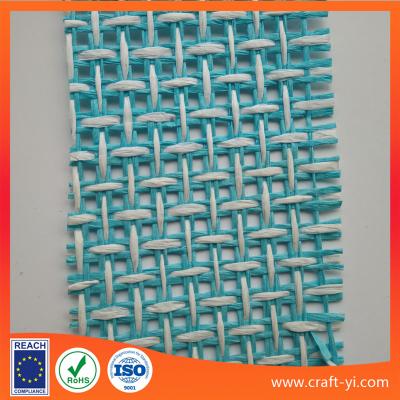 China Natural Grass and Paper Woven Fabric Cloth Mesh Style Eco Textile 50m Roll for sale