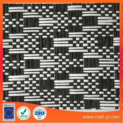 China Woven Papyrus Faux Straw Raffia Fabric Cloth 50cm Width for Shoes Handbag Hat Craft for sale