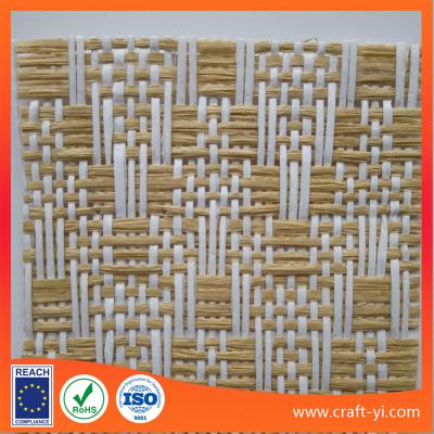 China Eco-Friendly Woven Paper Straw Fabric Textile for Bag Shoes Box 50gsm 100cm Width for sale