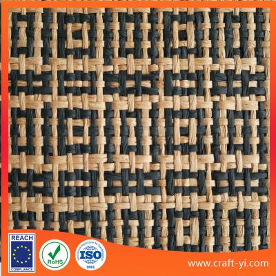 China Natural Grass Woven Paper Fabric Eco Friendly Textile for Decorative Crafts 50cm Width for sale