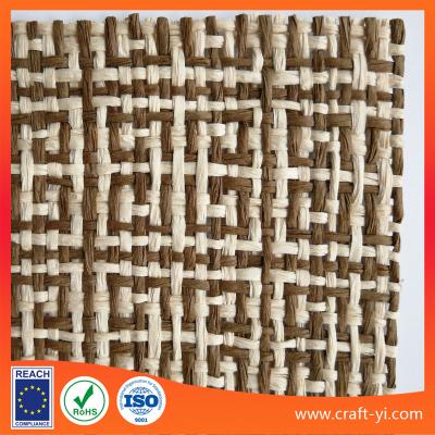 China Natural Straw Paper Woven Wire Mesh Fabric 1.5m Width 220gsm for Bags Shoes Boxes for sale