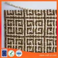 China Natural Straw Paper Woven Wire Mesh Fabric 1.5m Width 220gsm for Bags Shoes Boxes for sale