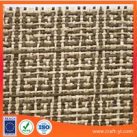 China Natural Straw Paper Woven Wire Mesh Fabric 1.5m Width 220gsm for Bags Shoes Boxes for sale