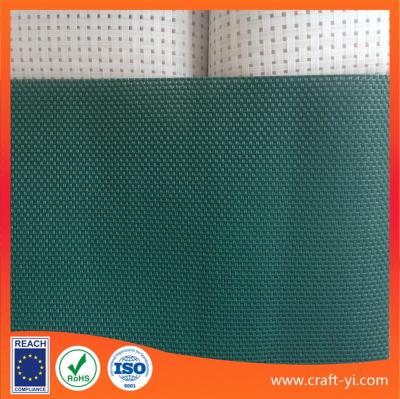 China Dark Green PVC Coated Textilene Mesh Fabric 2x1 Woven 650gsm Easy Clean Breathable for sale