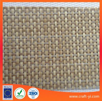 China Rattan Color Textilene Fabric PVC Coated Polyester 4x4 Mesh Outdoor for sale