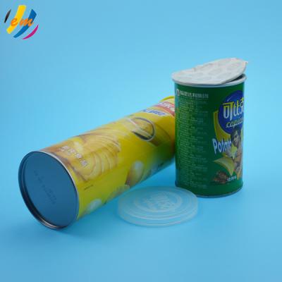 China CMYK Color Pringle Potato Chip Paper Tube Food Packaging for sale