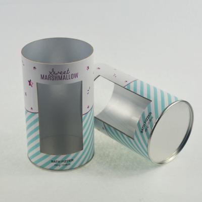 China ODM Service CMYK Color Cardboard Tube Packaging With PVC Window for sale