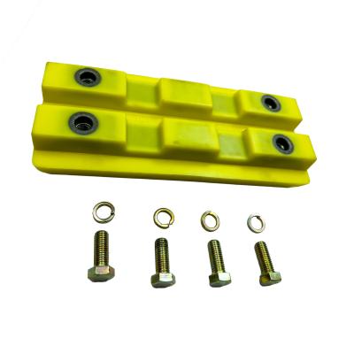 China 2411111/2102696 Milling Machine Spare Parts Undercarriage Parts Polyurethane Rubber Block Three Ribs Road Construction for sale