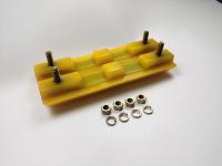China 2411112 Polyurethane Rubber Block / Track Shoe Milling Machine Spare Parts 3 Ribs For W205/W2000 Road Construction for sale