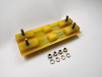 China 2411112 Polyurethane Rubber Block / Track Shoe Milling Machine Spare Parts 3 Ribs For W205/W2000 Road Construction for sale