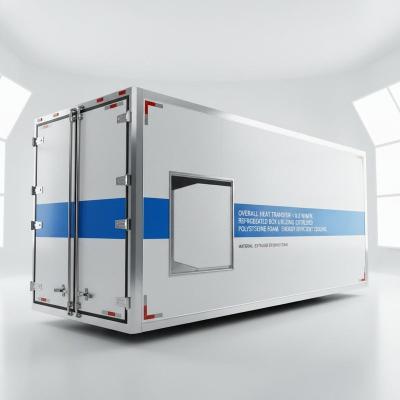 China Refrigerated Truck Box with Extruded Polystyrene Foam Insulation and FRP Material for Overall Heat Transfer <0.3W/M².K for sale