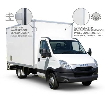 China Waterproof Sealed FRP Honeycomb Dry Cargo Box with Panel Kit Assembly System for sale