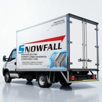 China Anti-Slip Checkered Floor FRP Panel Dry Freight Truck Box with Steel Floor Construction for sale