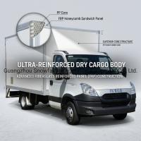 China Reinforced Roof Structure PP Core Dry Truck Body Box for Freight Transport Application for sale