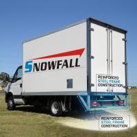 China Custom Graphics Ready FRP Panel Dry Freight Truck Box with Steel Floor Construction for sale