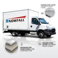 China Pallet-Friendly Interior FRP Panel Dry Freight Truck Box with Steel Floor Construction for sale