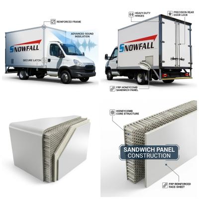 China Sound Insulation Optimized FRP Composite Sandwich Dry Cargo Box with Quick Installation Design for sale