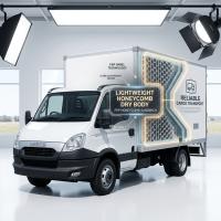 China Double Rear Swing Door Lightweight Honeycomb Dry Truck Body for Reliable Cargo Transport for sale