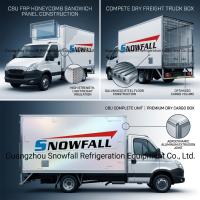 China CBU Complete Unit FRP Panel Dry Freight Truck Box with Steel Floor Construction for sale
