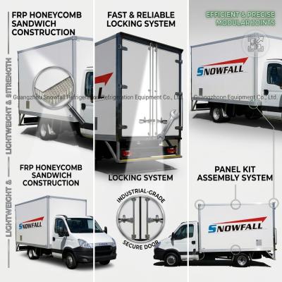 China Ventilation System Equipped FRP Honeycomb Dry Cargo Box with Panel Kit Assembly System for sale