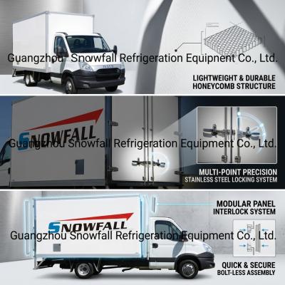 China Premium Finish White FRP Honeycomb Dry Cargo Box with Panel Kit Assembly System for sale